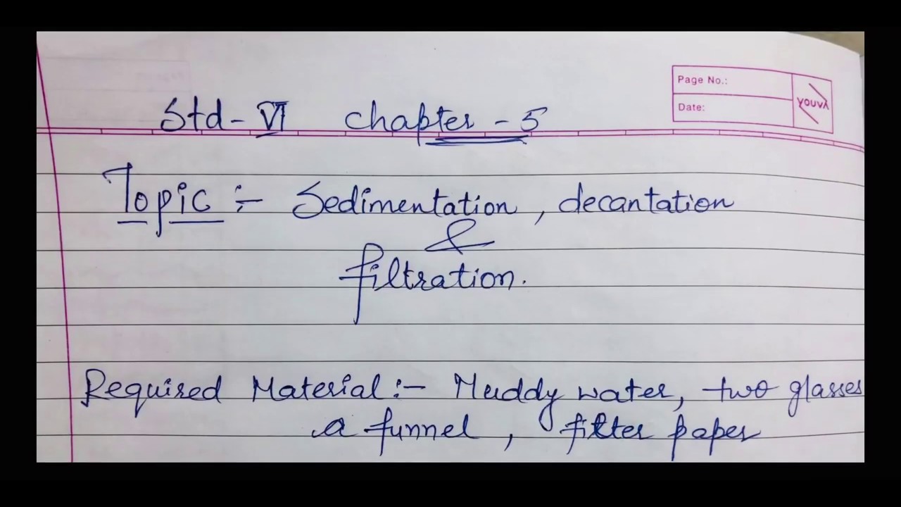 Sedimentation,Decantation and Filtration - YouTube