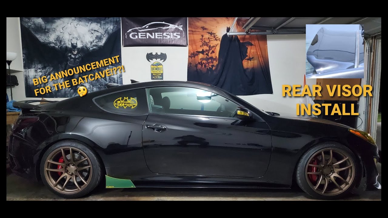 GENESIS COUPE REAR VISOR INSTALL - YouTube