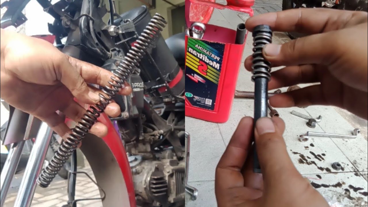 CARA PASANG PER SHOCK DEPAN MOTOR JUPITER Z SESUAI STANDAR PABRIK - YouTube