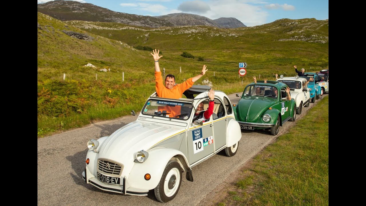 BLUE RALLY ECOSSE 2023 en 2cv DOLLY - YouTube