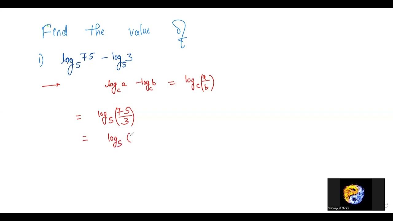 Find the value of the following logarithm. #logic #logarithm # ...