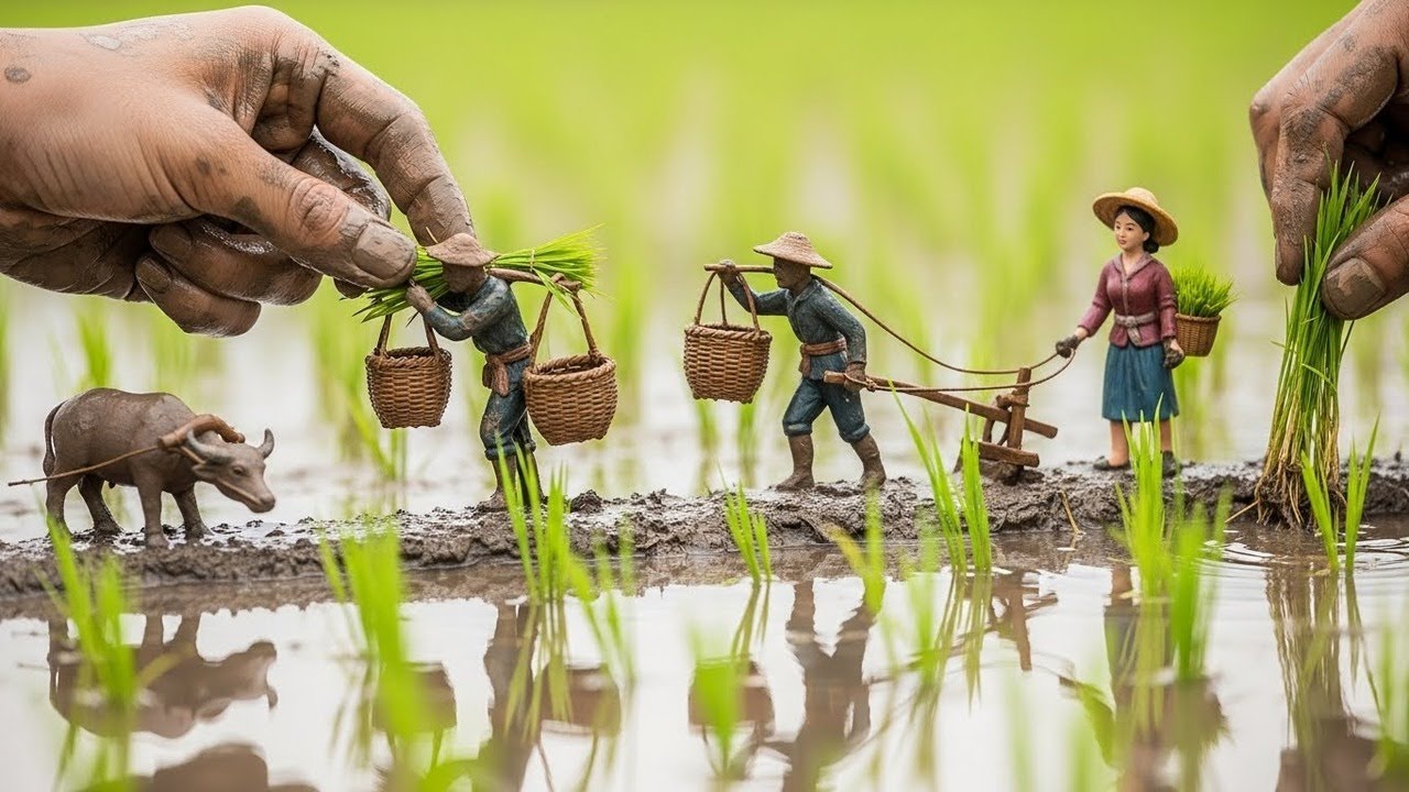 Tiny Farmers, Big Work – Miniature Rice Field Story in Amazing Detail ...