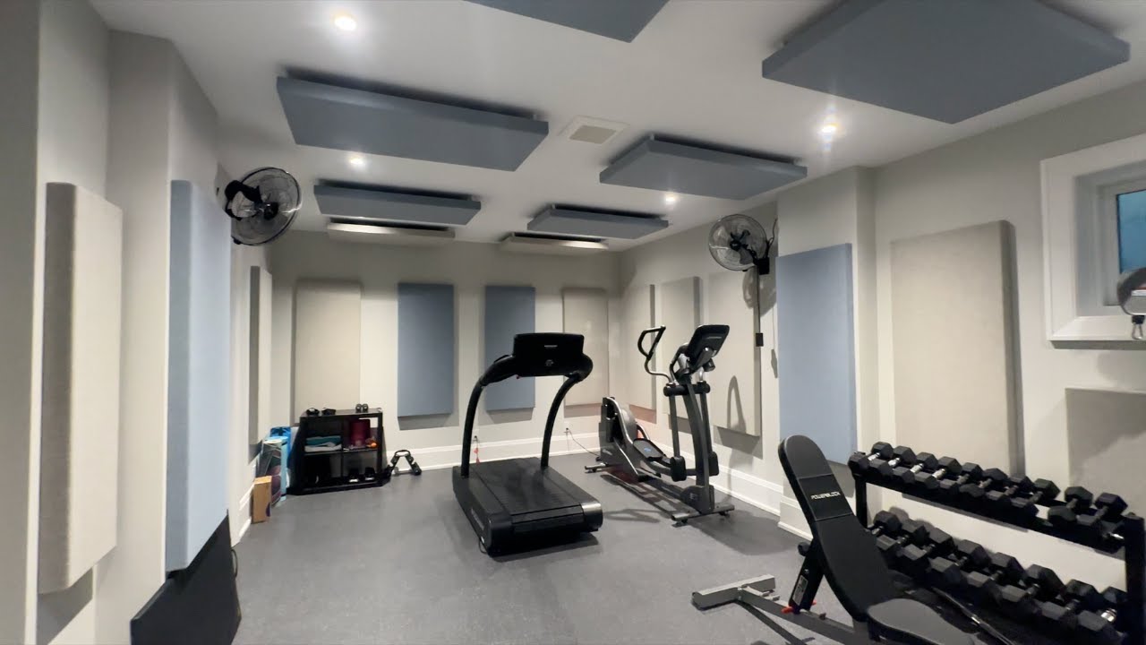 Installing PRO Acoustic Panels for a Home Gym! - YouTube