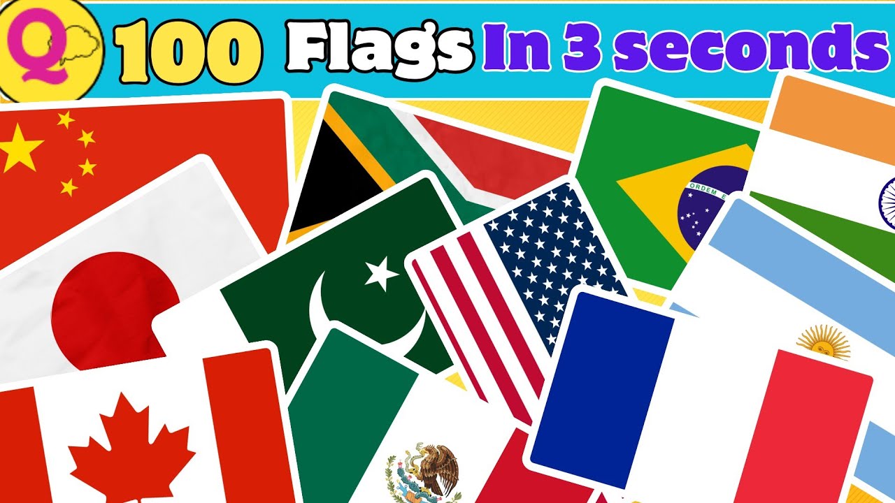 Guess The 100 Flags in 3 seconds |Flag Quiz🌍🧠🏆 - YouTube