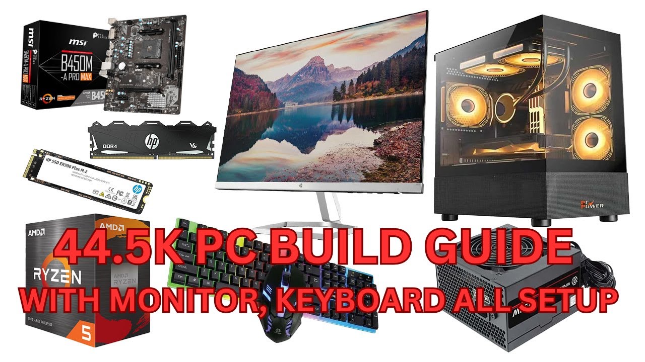 BDT 44.5K PC Build Guide with monitor, keyboard all setup | BD T ...