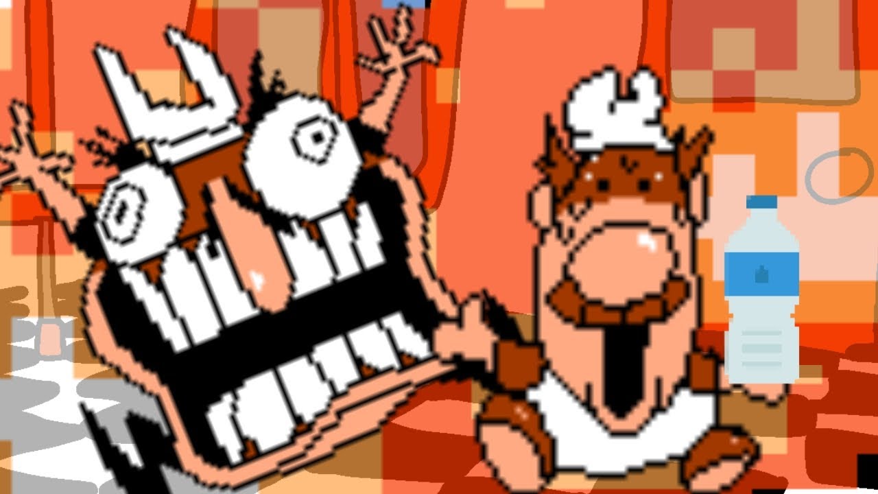 Pizza Tower: Gustavo Burns the water (Pizza Tower Sprite animation ...