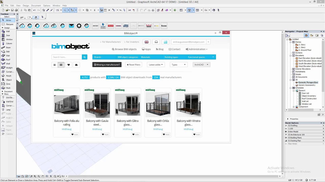 Midthaug – Balcony and stair introduction for ArchiCAD - YouTube