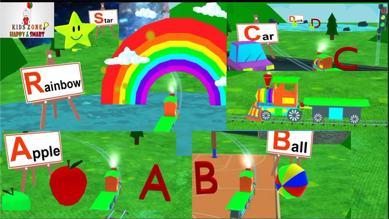 Learning ABC Letters and Basic English Vocabulary | ABC KIDS TRAIN ...