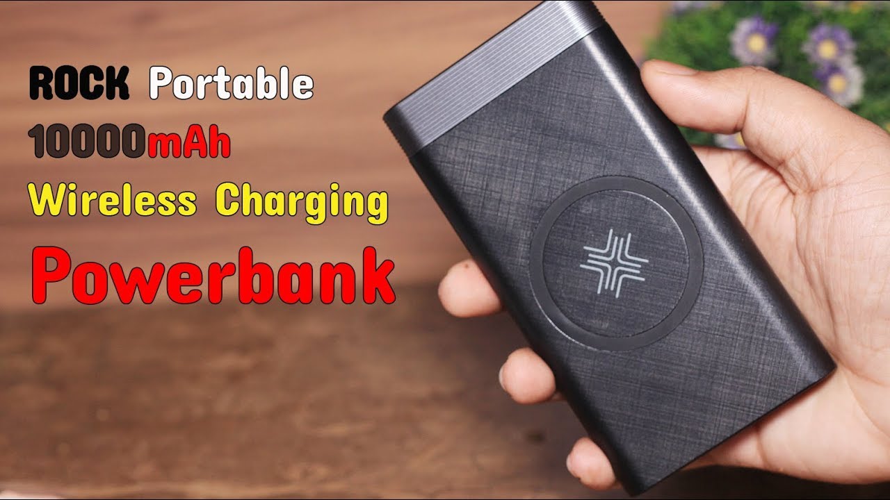 ROCK Portable 10000mAh Wireless Charging Powerbank - YouTube