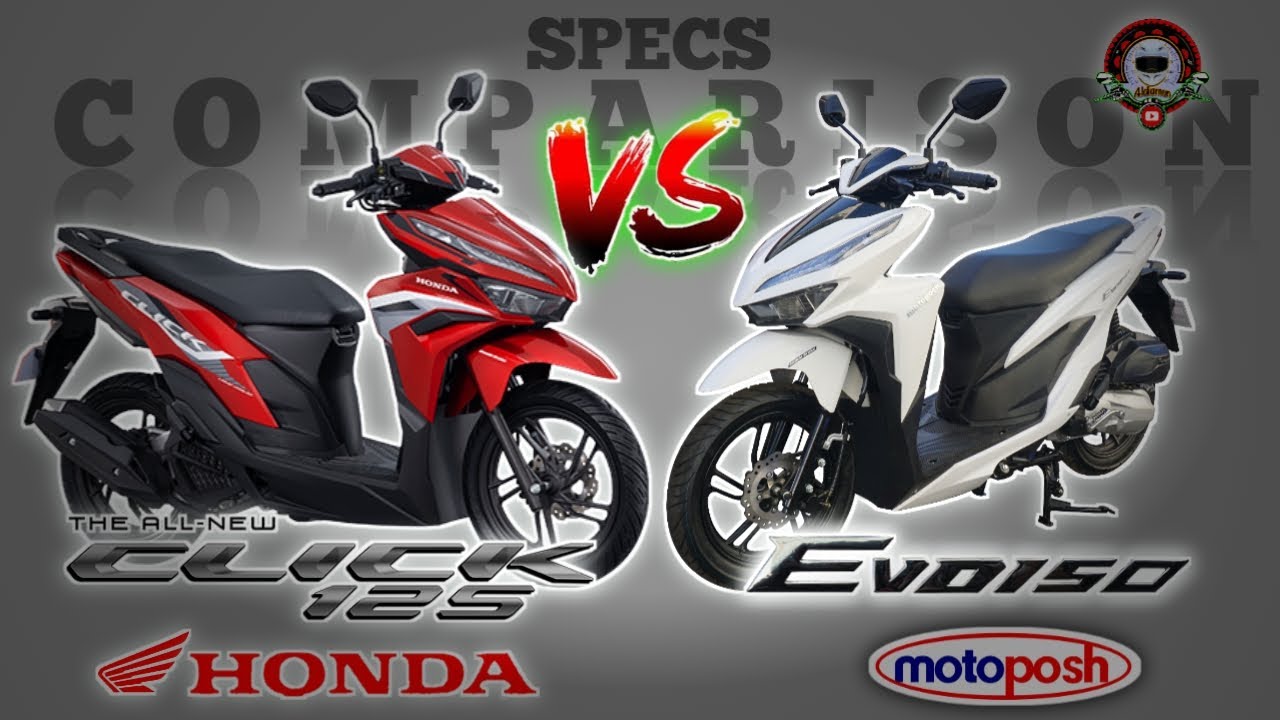 HONDA CLICK 125 vs MOTOPOSH EVO 150 SPECS COMPARISON - YouTube