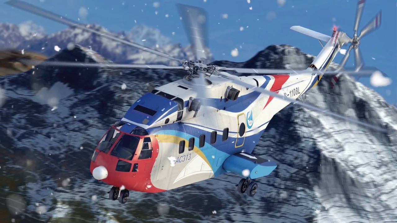 AC 313 helicopter - YouTube