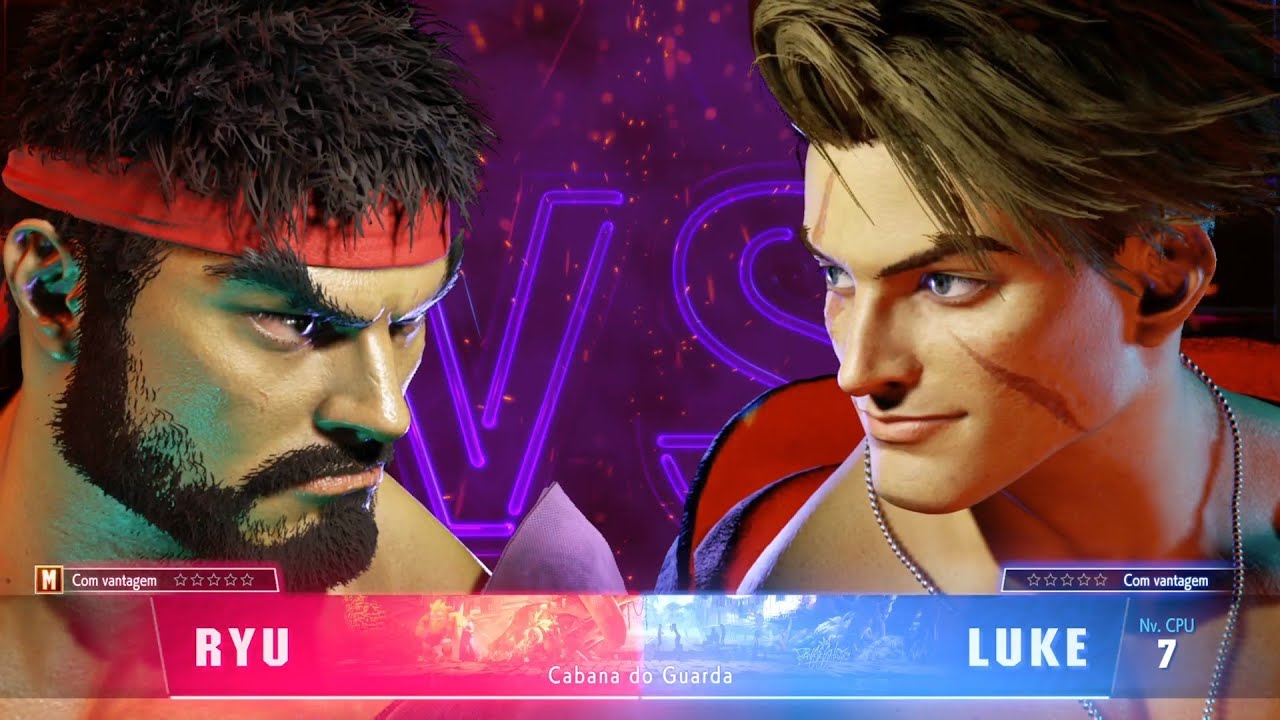 SF6 - Ryu vs. Luke (Level 7) - YouTube