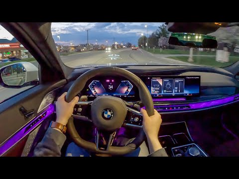 2023 BMW 760i xDrive - POV Evening Drive (Binaural Audio)