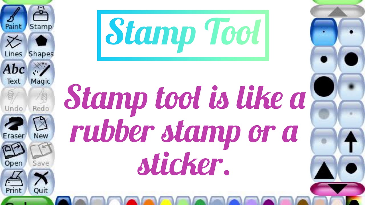 Tux Paint_Shapes & Stamp tool - YouTube