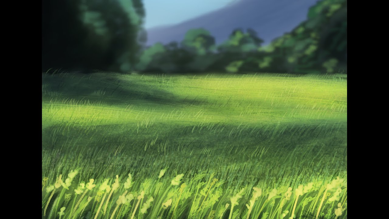 Grassy Fields Photoshop | Matt's Drawing Progress - YouTube