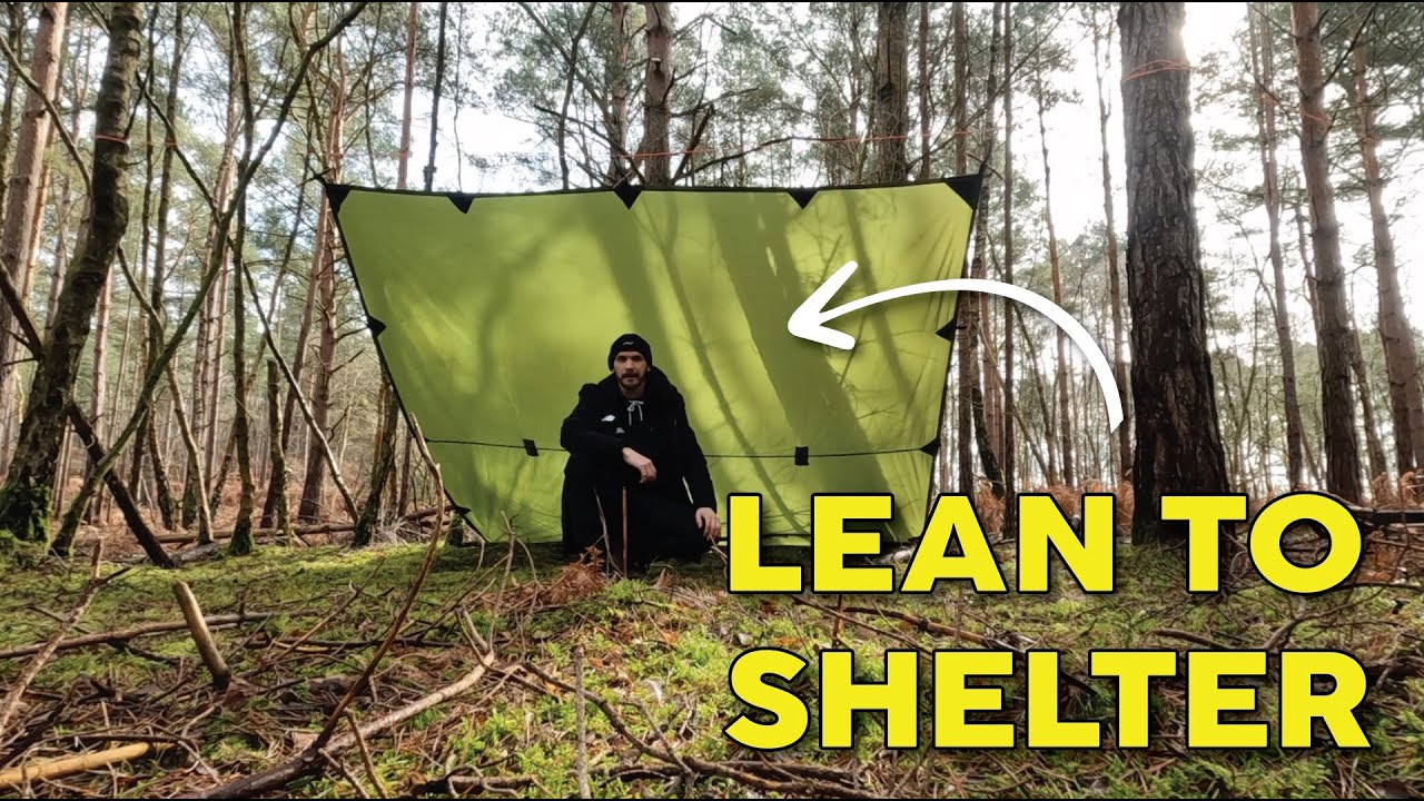 Lean To Shelter Setup - Forest School Skills - YouTube