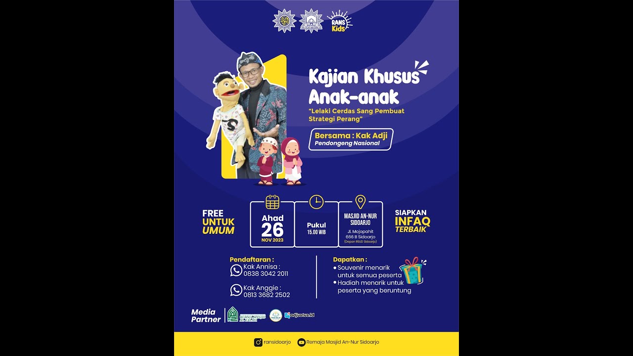 Kajian Khusus Anak-Anak | Kak Adji | Lelaki Cerdas Sang Pembuat ...