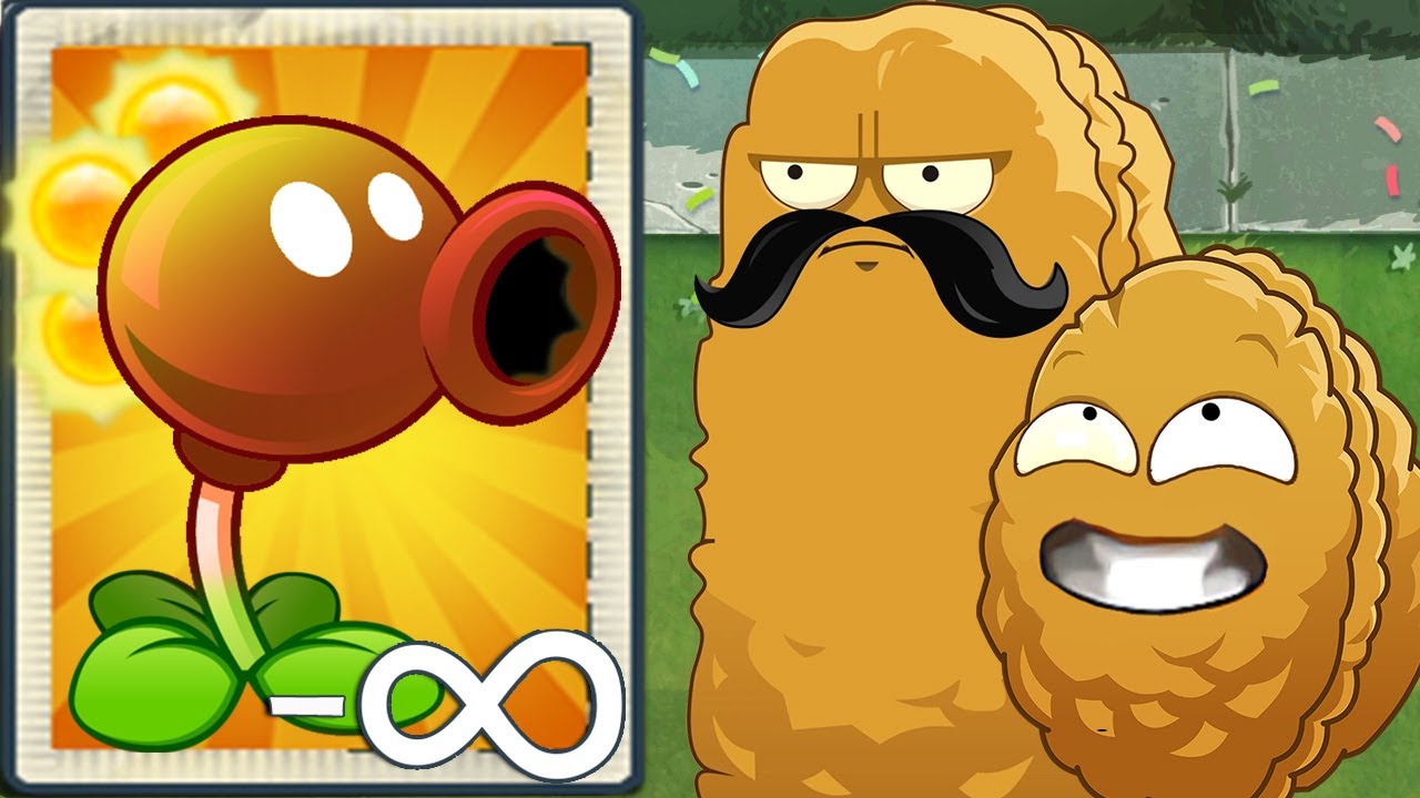 PvZ 2 Power Up INFINITE - All Plants Max Level Vs 100 Barrel Roller ...