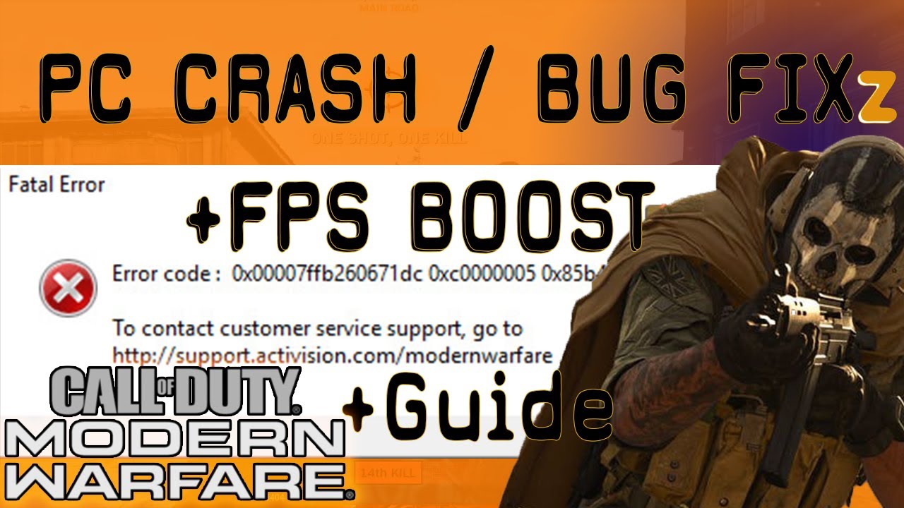 COD MW PC CRASH FIX FOR BUGS & FPS BOOST - Modern Warfare - YouTube