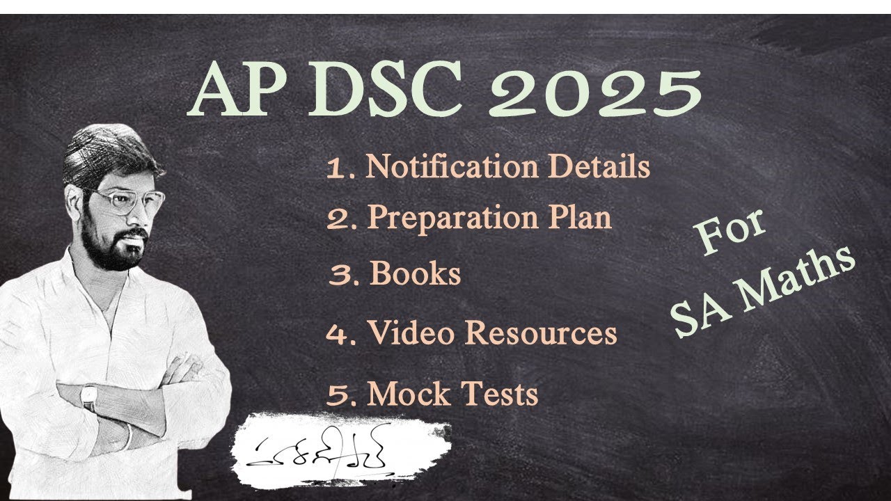 AP DSC 2025 - Notification & Preparation Plan - SA Maths - YouTube