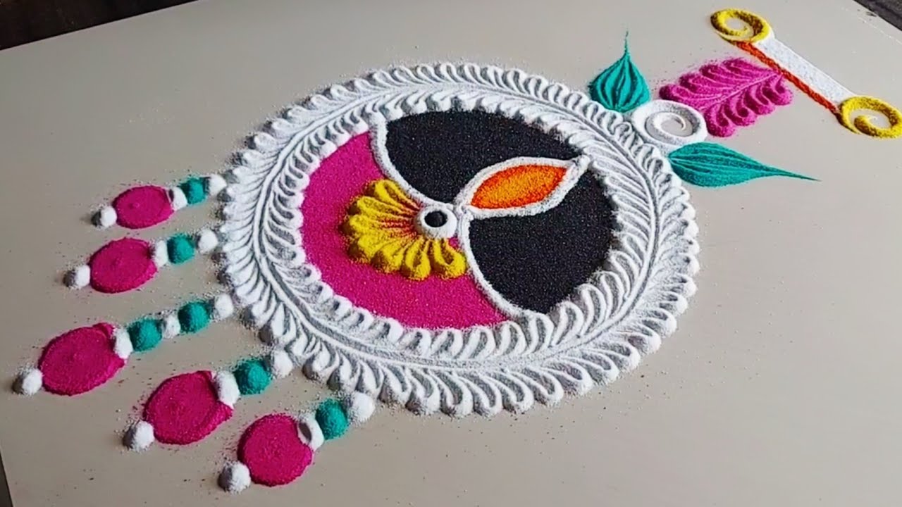 Diwali Special Beautiful "Aakash Kandil"Rangoli Design|दिवाळी विशेष ...