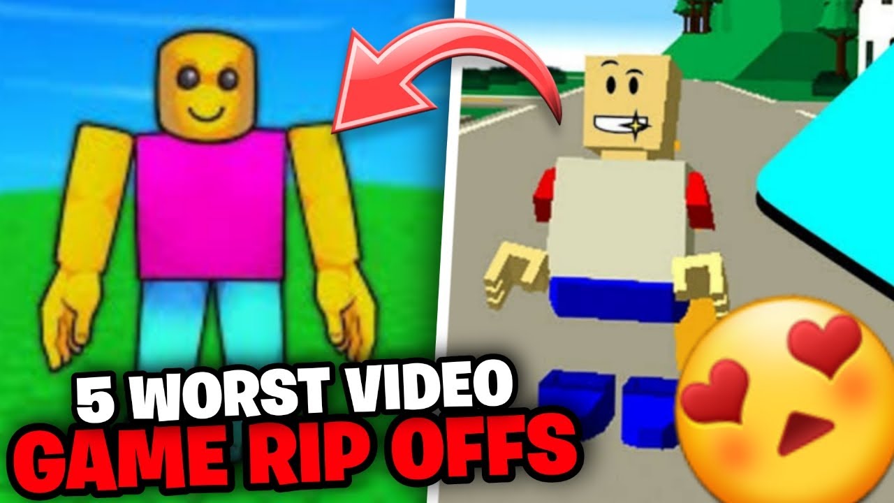 5 WORST VIDEO GAME RIP OFFS IN ROBLOX - YouTube