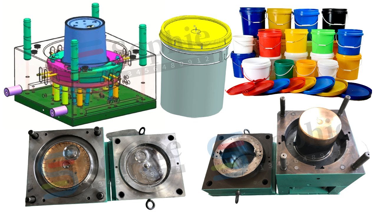 barrel mould plastic injection paint barrel mold - YouTube