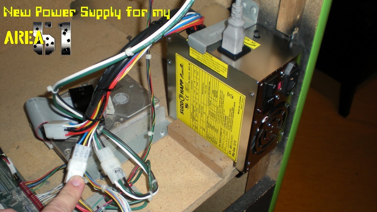 New HAPP Power Pro Power Supply in Area 51 Arcade Machine - YouTube