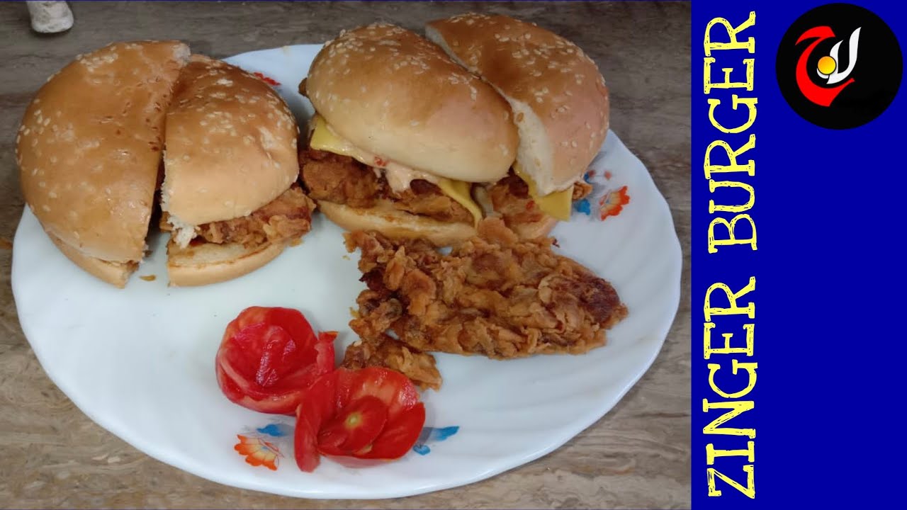 Zinger Burger by Azra|Crispy Zinger Burger Recipe #zingerburger # ...