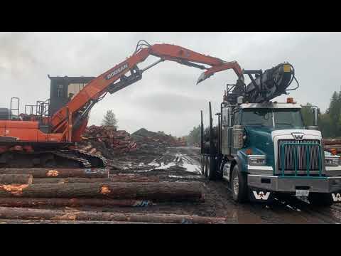 Log Loader Unloading - YouTube