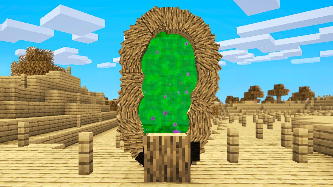 Minecraft BUT Blocks Spawn RANDOM PORTALS! - YouTube