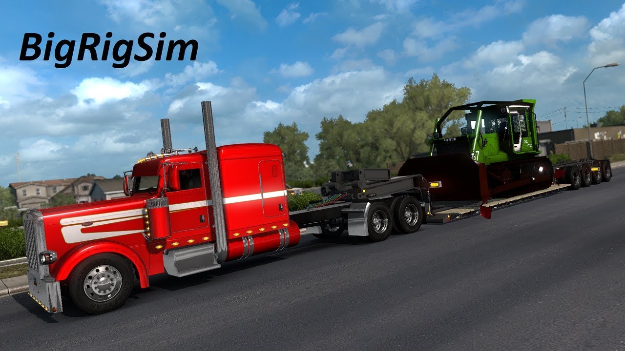 American Truck Simulator/ Peterbilt 389 /Cal Fire Dozer - YouTube
