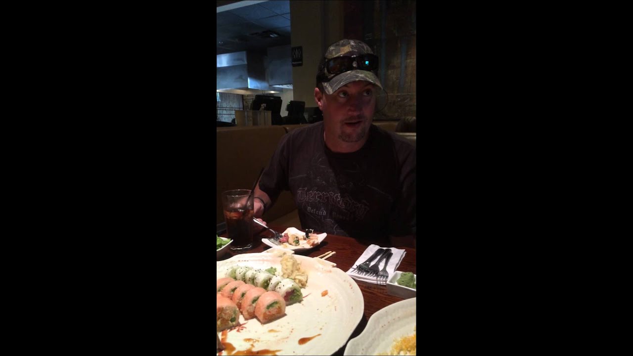 How a Redneck Eats Sushi - with a fork and a pocketknife - YouTube