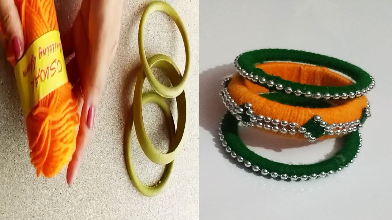 How to make silk thread bangle making at home // DIY easy and simple ...