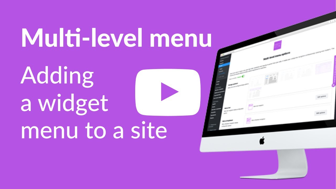 How to add a menu widget to the site page - YouTube