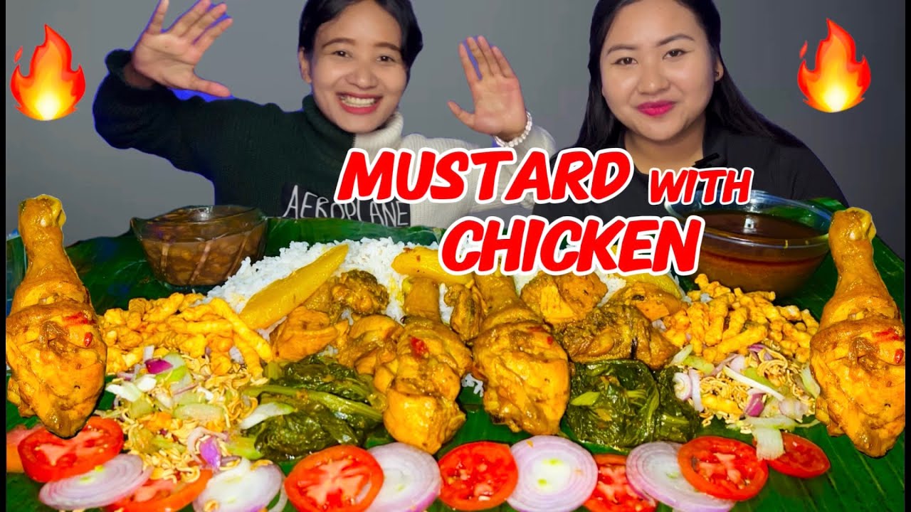CHICKEN WITH MUSTARD CURRY || CHAKWAI (Ricebean) CHAMFUT || SINGJU ...