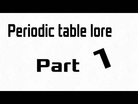 Periodic table lore part 1 h to li - YouTube