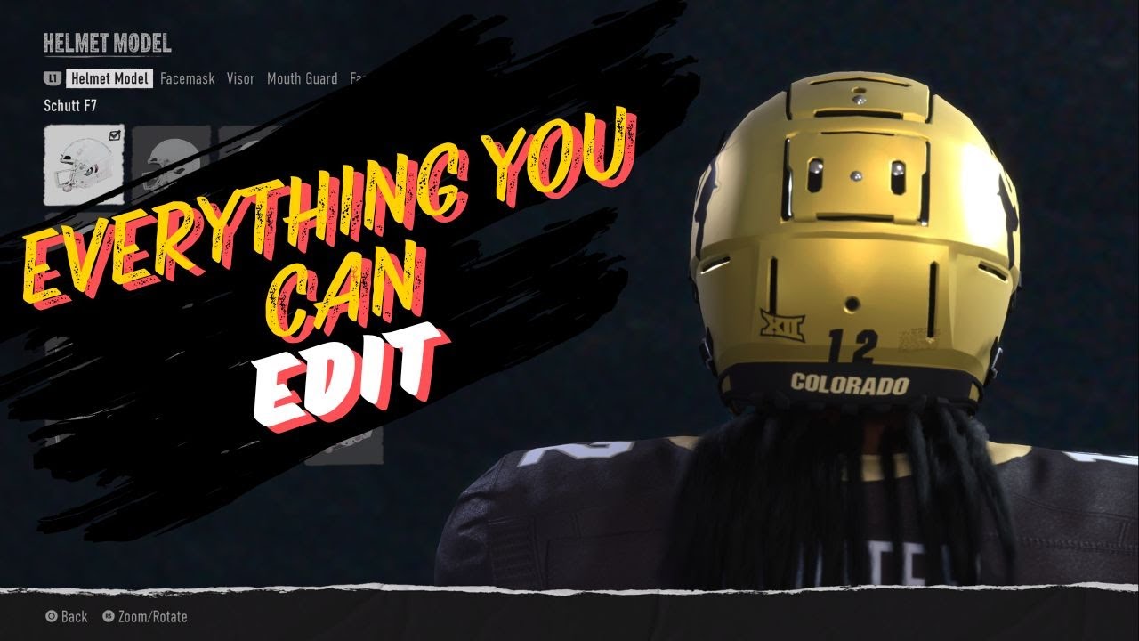 EVERYTHING YOU CAN EDIT ON PLAYERS IN COLLEGE FOOTBALL 25 - YouTube