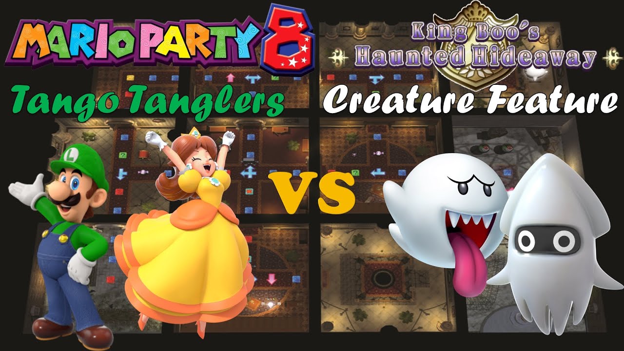Mario Party 8 - Luigi & Daisy vs Blooper & Boo - King Boo's Haunted ...