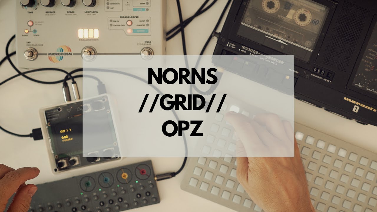 Norns MLR Script + Grid + OP-Z + Microcosm - YouTube