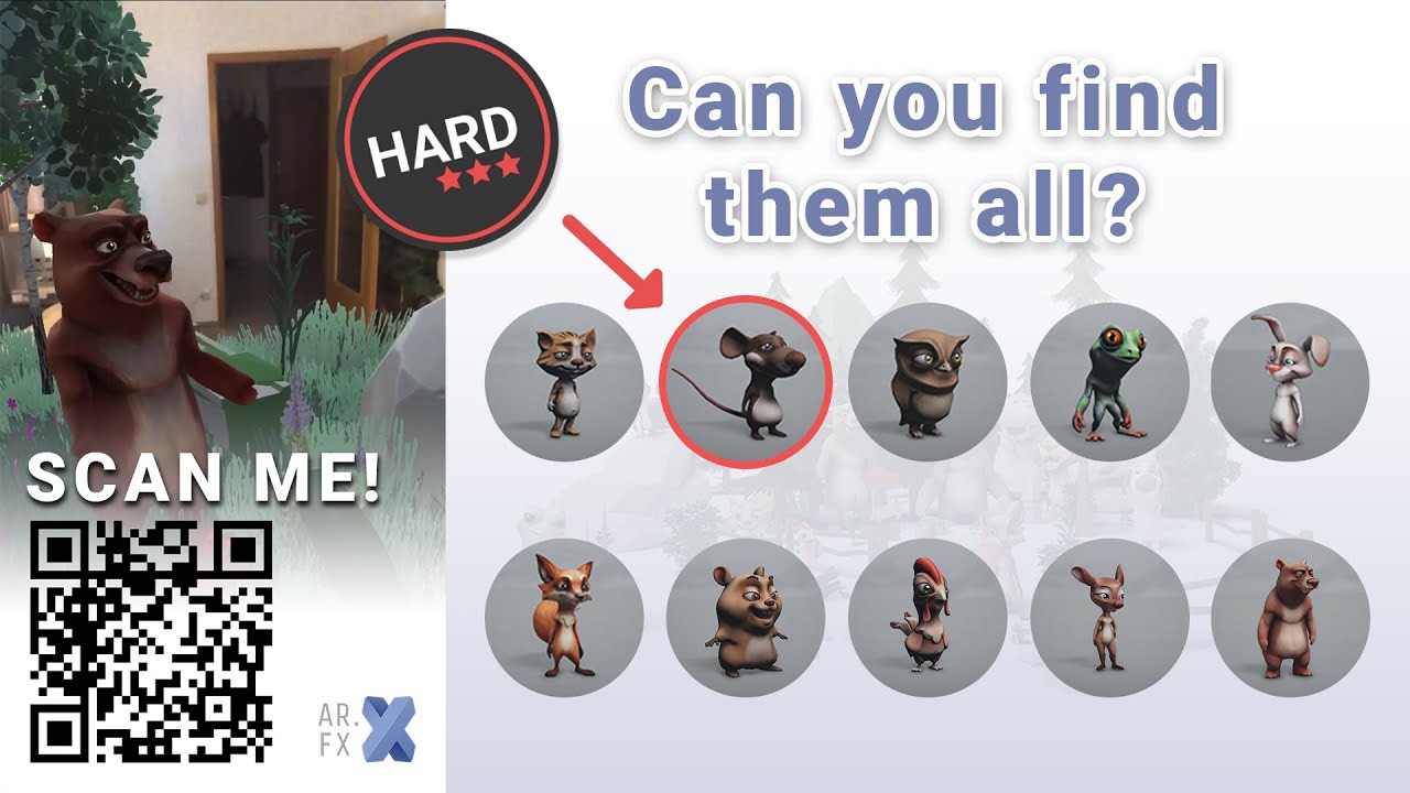 AR Game | Scan to play | Can you find all 10 hidden animals? - YouTube