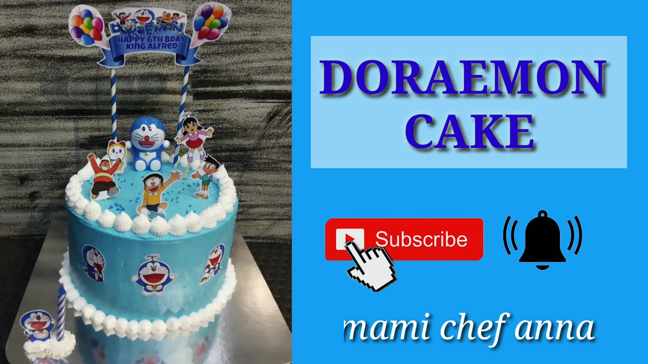 PRINTABLE CAKE TOPPER doraemon cake design - YouTube