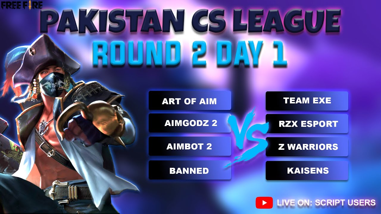 PAKISTAN CS LEAGUE | 4V4 TOURNAMENT LIVE | ROUND 2 DAY 1 | FREE FIRE ...