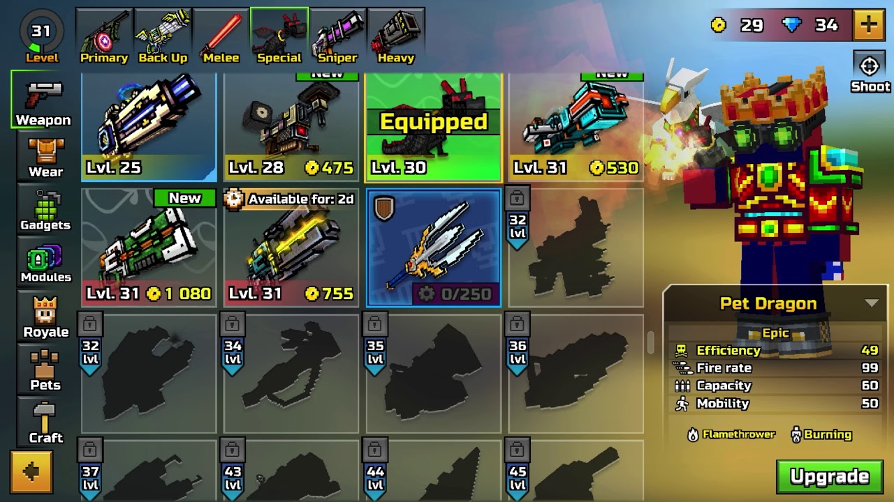 Pixel Gun 3D Inventory - YouTube