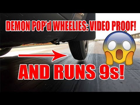 Dodge Demon Pops Wheelies | Multiple 9 second passes