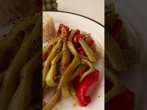 fresh green bean recipe😍 (taze yeşil fasulye tarifi) #freshgreenbeans #tazeyesilfasulye