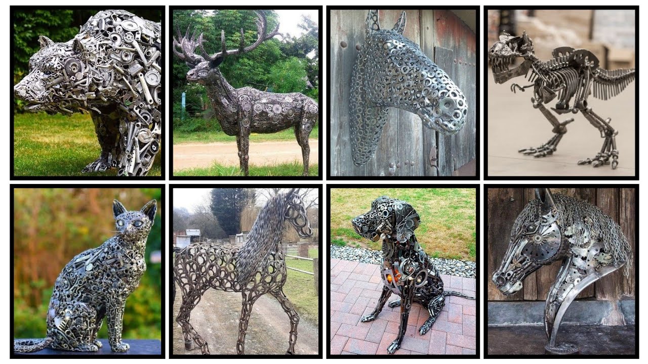 Artist transforms scrap metal parts into amazing animal sculpture ...
