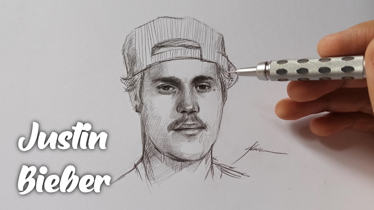 Justin Bieber Drawing - Timelapse - YouTube