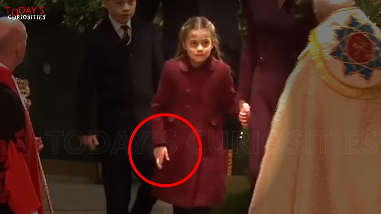 Princess Charlotte scared crossing fingers as enters Westminster abby ...