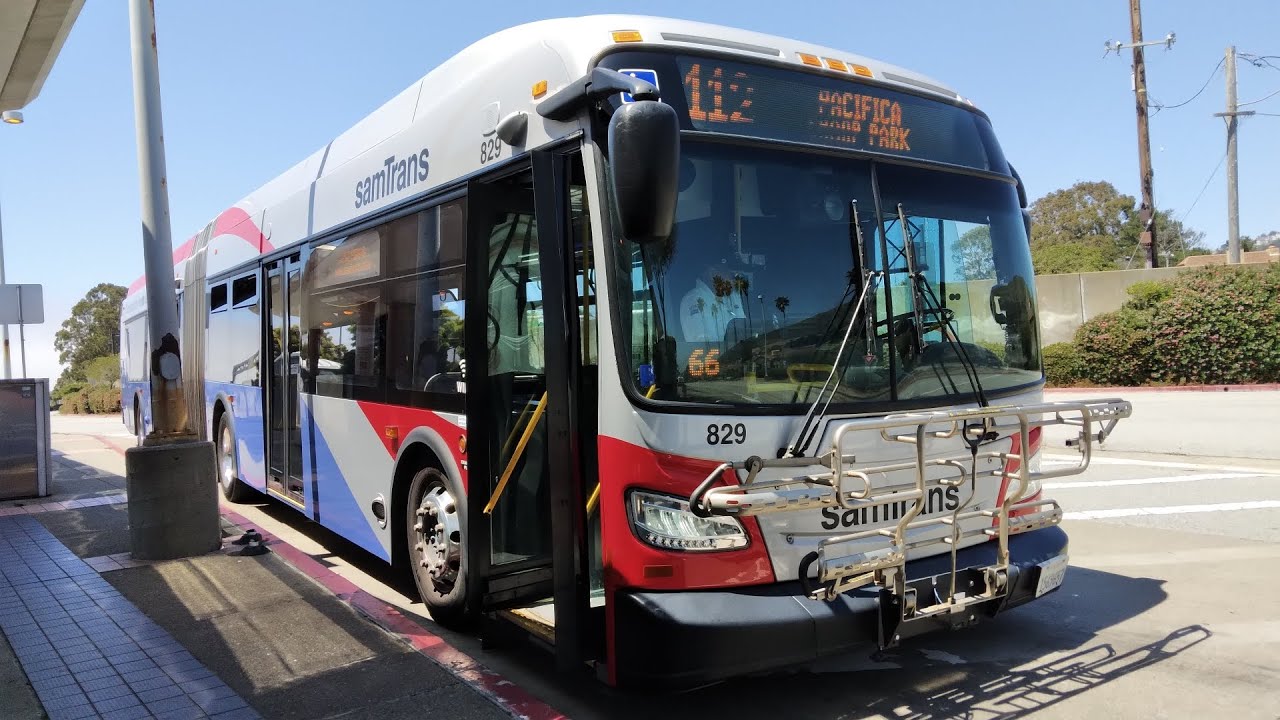 SamTrans 2019 New Flyer XD60 #829 on Route 112 - YouTube